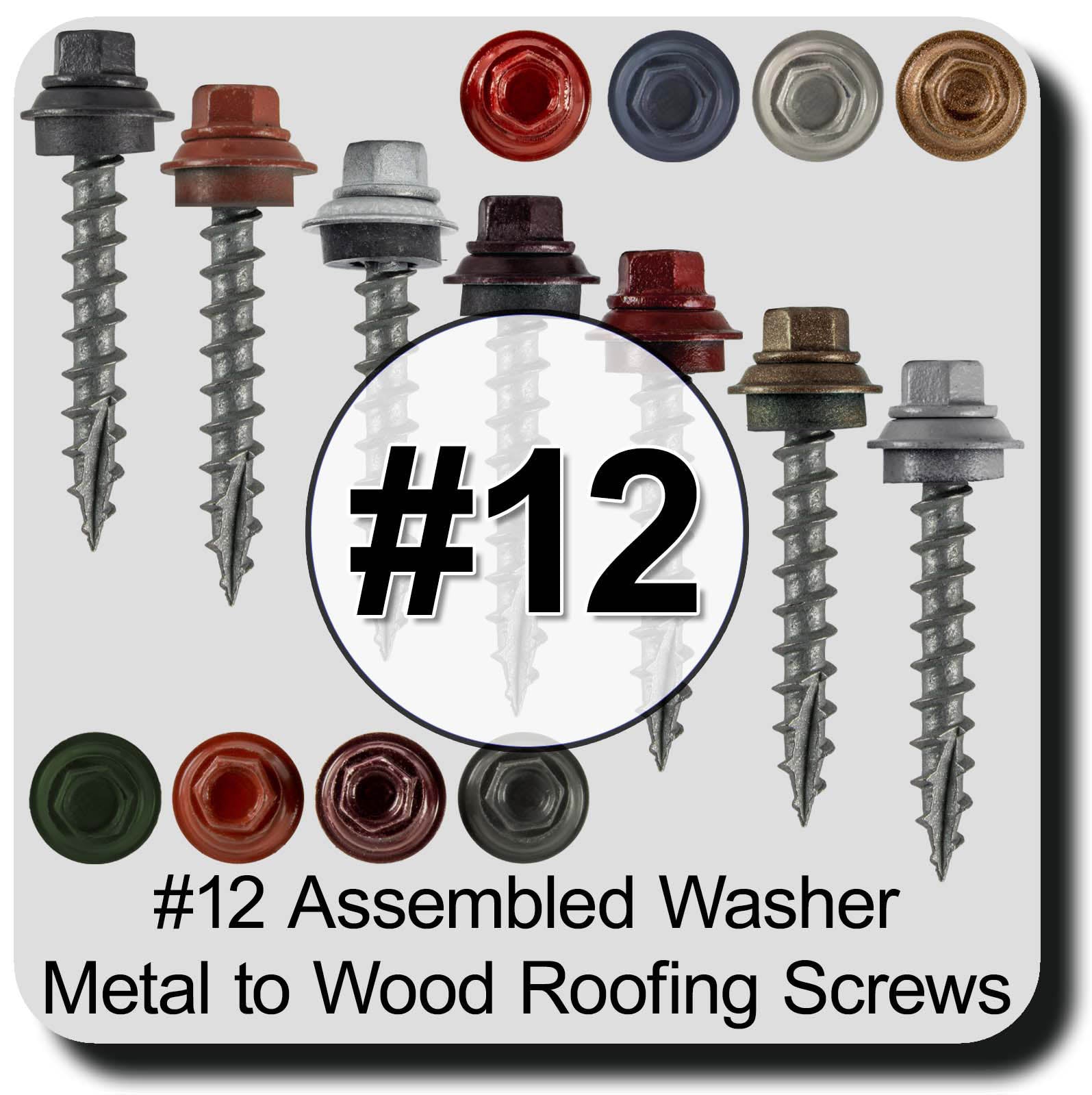#12 Assembled Washer - Metal To Wood Roofing Screws – JakeSales.com