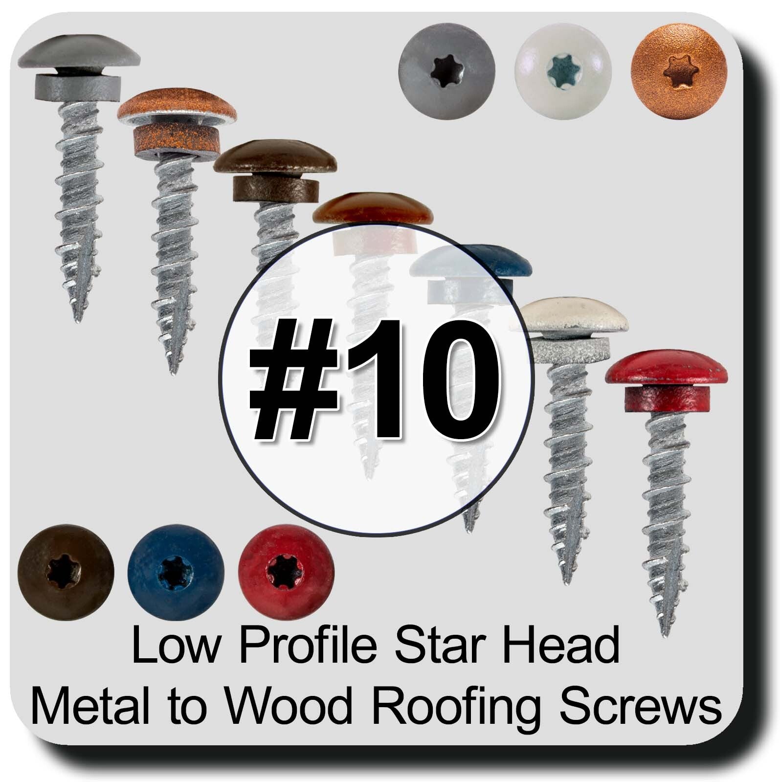 #10 Lo Profile Torx/Star Metal Roofing Screws – JakeSales.com