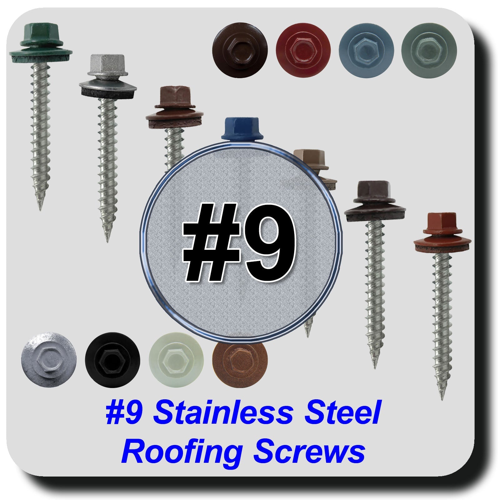 #9 Stainless Steel Metal Roofing Screws – JakeSales.com