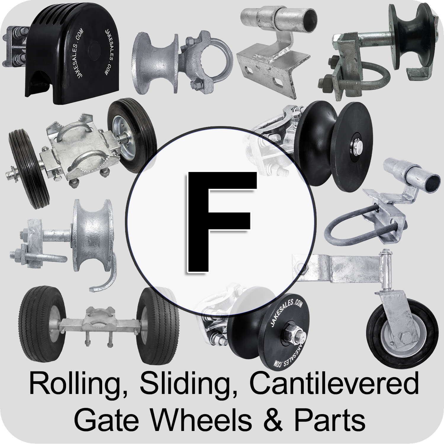 Chain Link Rolling, Sliding Cantilevered Gate Parts – JakeSales.com