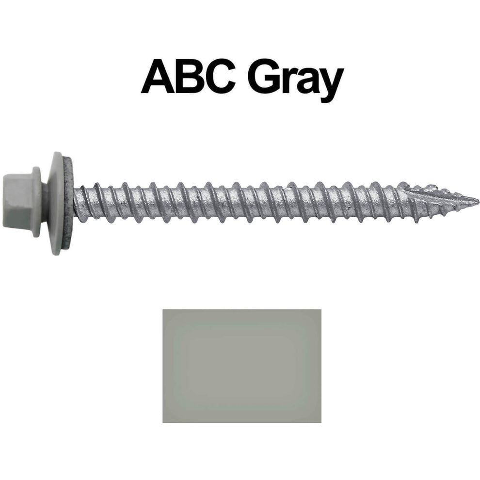 #10 x 2" Metal ROOFING SCREWS - Hex Washer Head - Self starting/self t ...