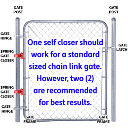 Chain Link Gate Spring Closer - Self Closing Gate Spring Closer - Gate ...